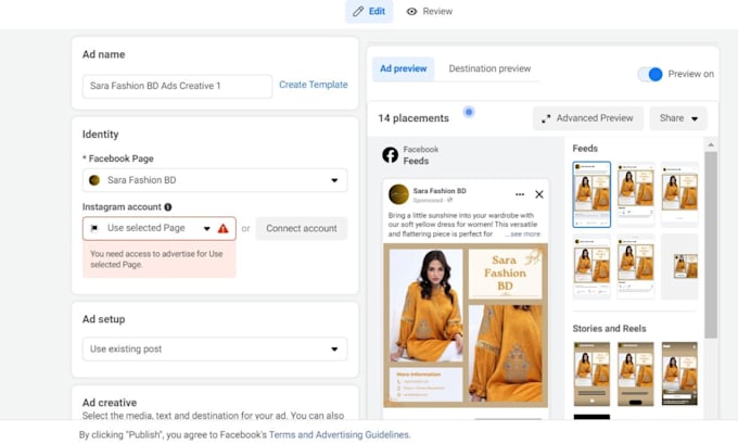 Setup attractively facebook and instagram brand awareness ads by ...