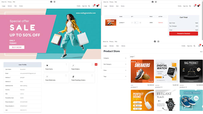 Create website figma to html react with css and tailwind css by Web_muzammil | Fiverr