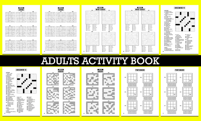 Niche based word search crossword cryptogram sudoku mazes puzzle activity book by Miraj442 | Fiverr