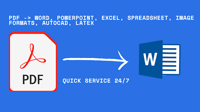 Pdf file to word, powerpoint, excel, spreadsheet, image formats ...