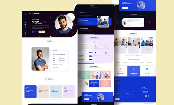 Design a modern personal portfolio website for you by Webnaksha | Fiverr