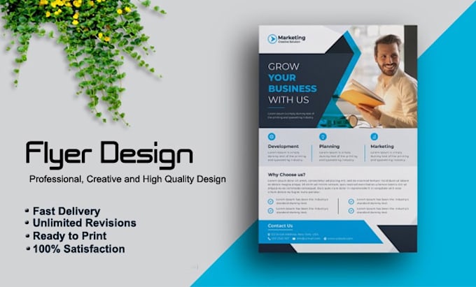 Design appealing flyers for any domain by Alnajahtech | Fiverr