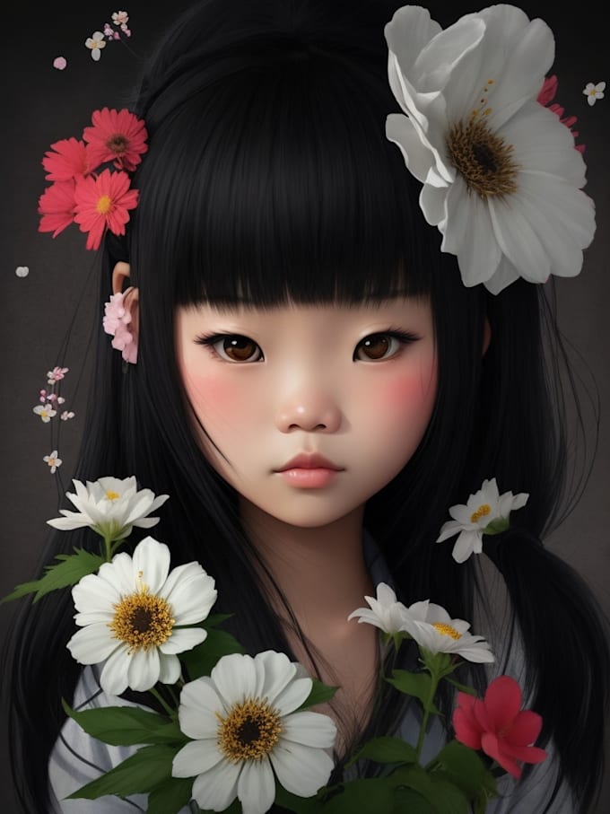 Make ai generated images of cute anime, art realistic by Nugraini_at ...