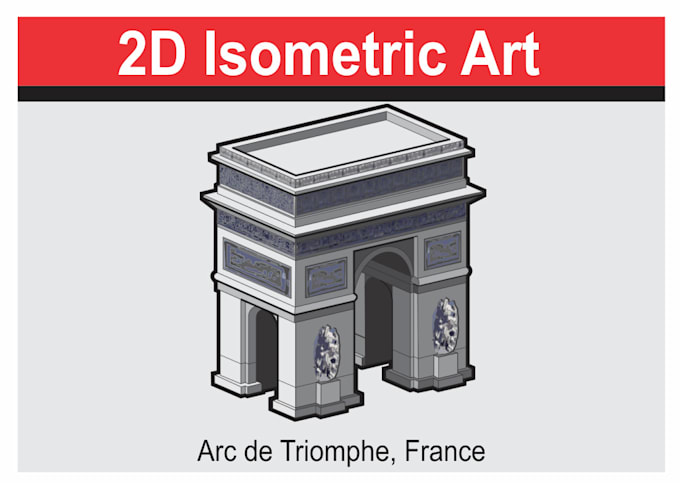 Do 2d isometric of landmarks for tourist maps and 2d games by ...