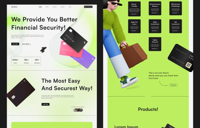 Do web ui ux design, figma ui ux design for website, responsive website ...