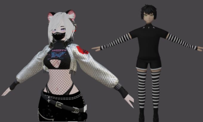 Do Custom 3d Model Vrchat Avatar Vtuber Furry Chibi Vrc Nsfw Sfw Anime Vroid By Yasirdel Fiverr