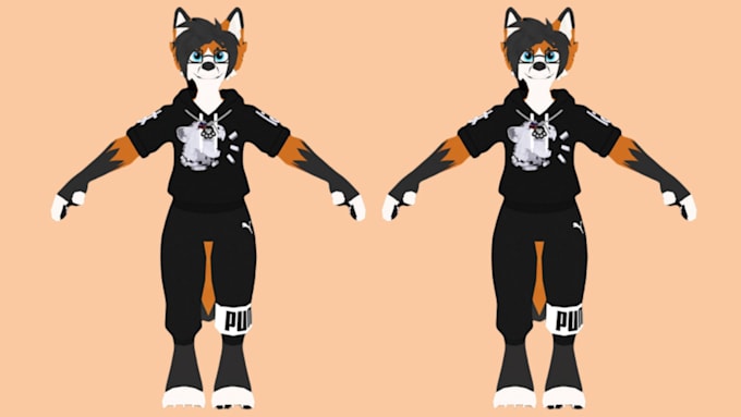 Create unique vrchat avatar of furry vr avatar, 3d vrc anime model ...