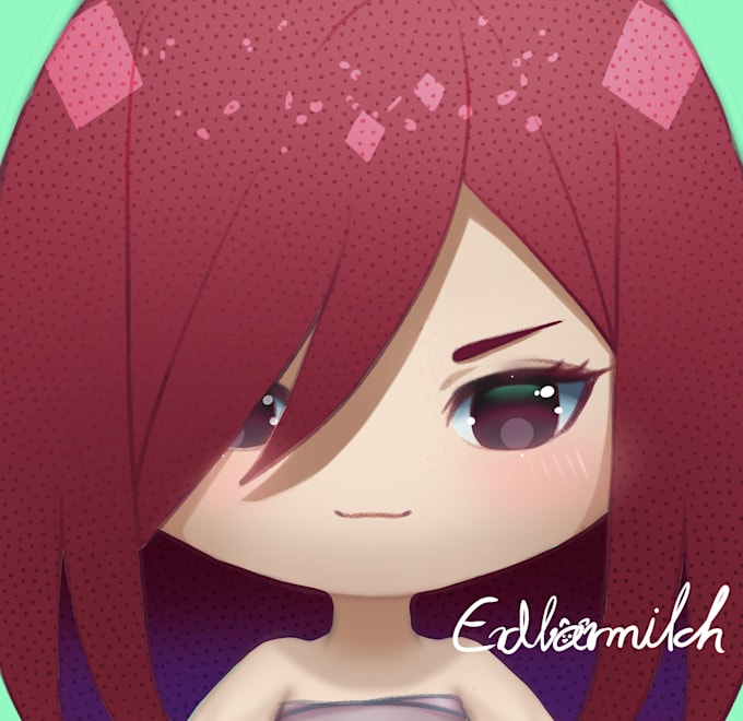 Draw a cute anime chibi profile picture by Erdbaermilch | Fiverr