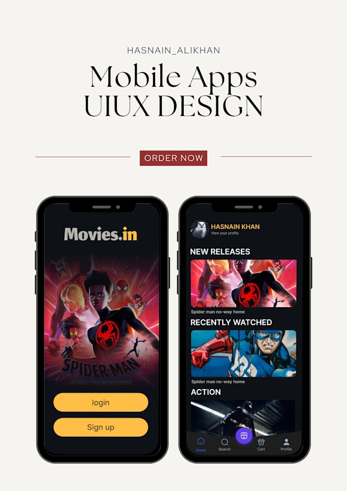 Design modern ui ux design for mobile on figma by Hasnain_alikhan | Fiverr