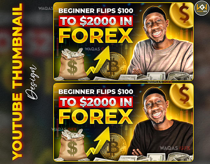 Make eye catching crypto thumbnails design by Waqasgfxs | Fiverr