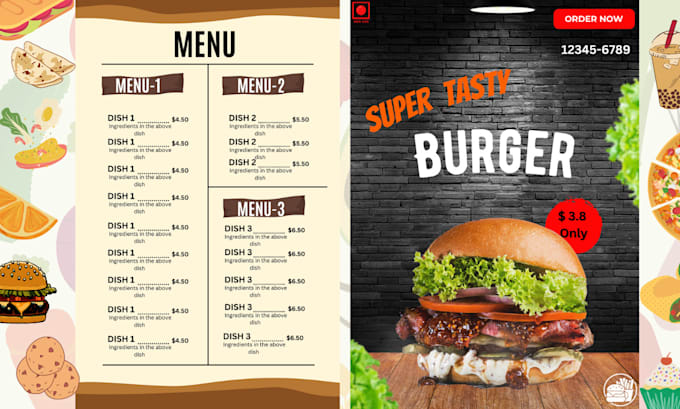 Do nice menu designs by Shiv2424 | Fiverr