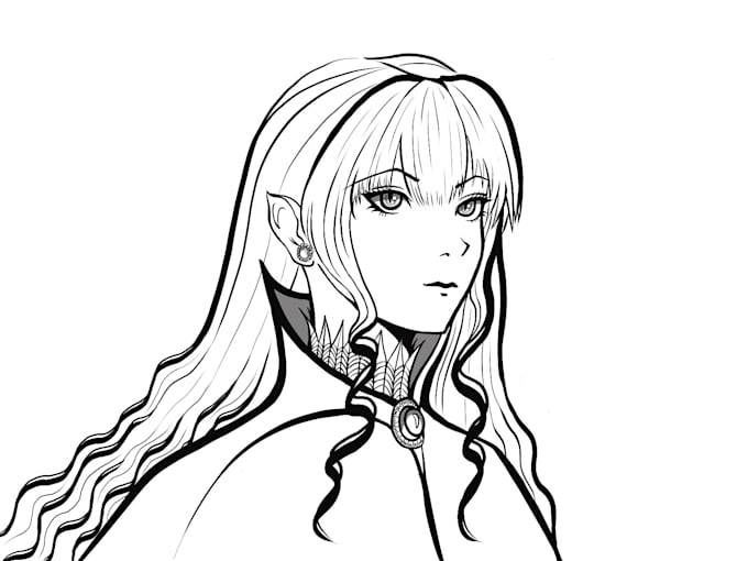 Draw anime illustration, full render, cel shading or line art by ...