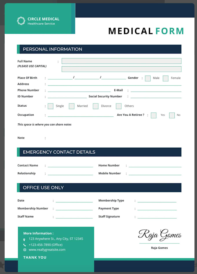 Convert and design a creative fillable pdf form by Iamnath_ | Fiverr