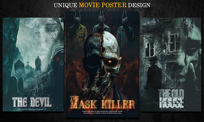 Make horror movie posters for you by Sabir_gfxs | Fiverr