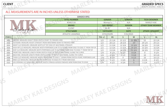 Create a clear and concise apparel techpack by Marleykae23 | Fiverr