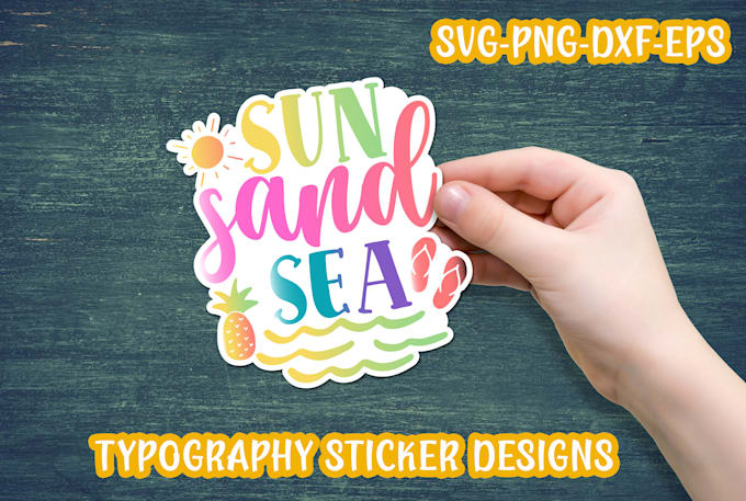 Unique typography sticker designs for small business by Rina_akther ...