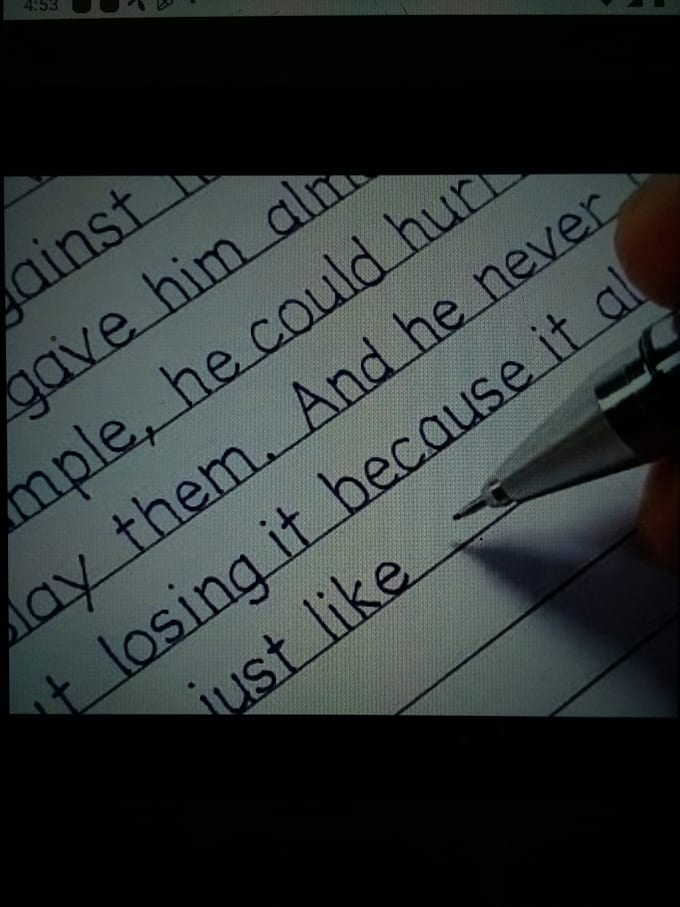 Write down anything in a beautiful cursive handwriting by Musa1235 | Fiverr