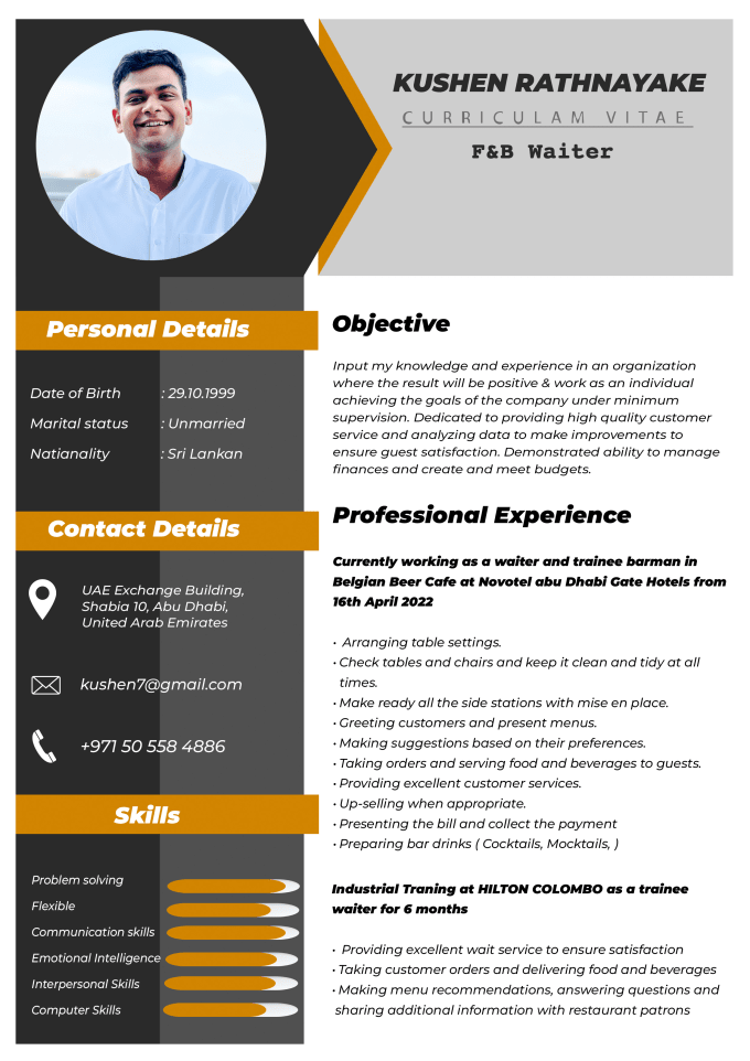 Create modern eye catching resume by Rusithfernan975 | Fiverr Create modern eye catching resume by Rusithfernan975 | Fiverr