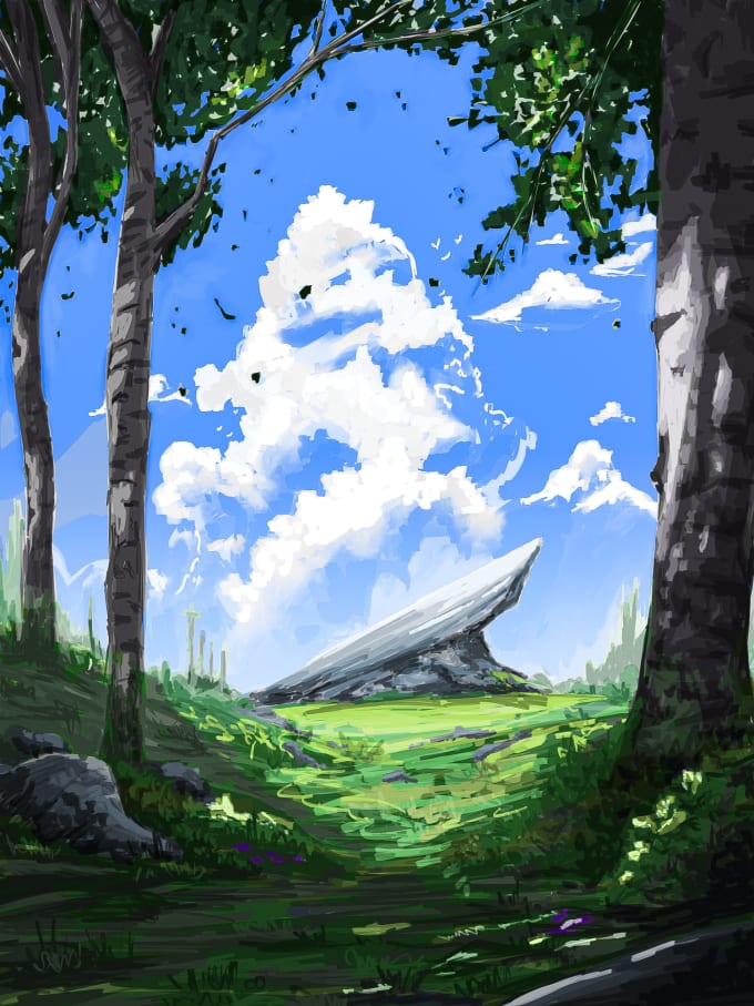 Create breathtaking environmental concept art by Art77347 | Fiverr