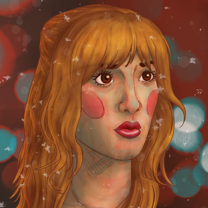 Draw you a semi realistic cartoon portrait headshot or halfbust by ...