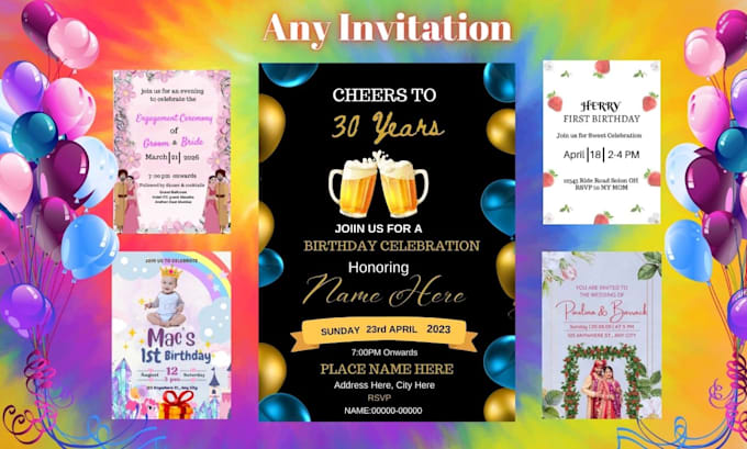 Create digital invitations card by Kamalthakur780 | Fiverr