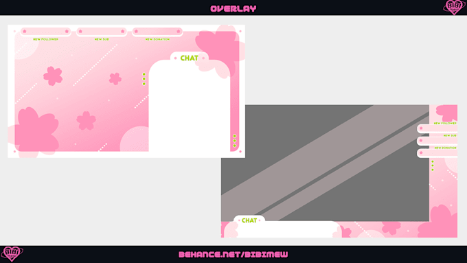 Design vtuber stream overlays by Bibimew | Fiverr