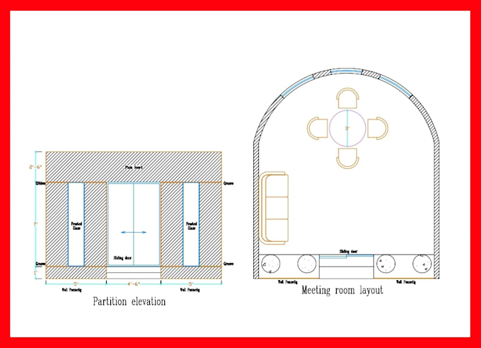 Do autocad 2d floor plan, pdf to dwg, drafting from sketch by Arch_design_exp | Fiverr