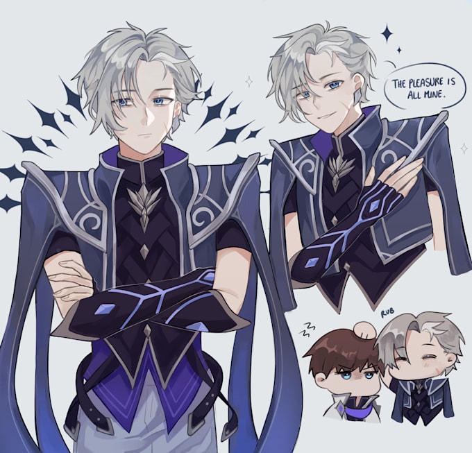 Draw reference sheet illustration by Kicchiezn | Fiverr