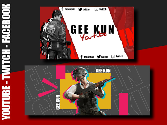 Creative banner design for streamer in 24h by Geeapermana | Fiverr