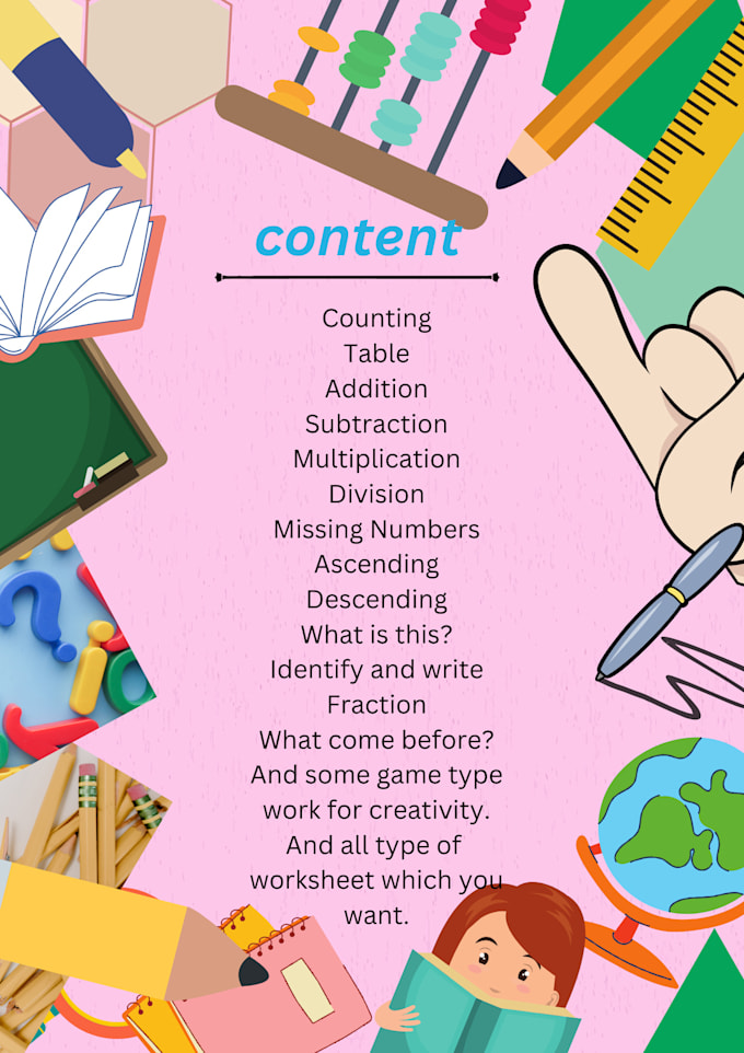 Design a custom math worksheet for you by Pragya0123 | Fiverr