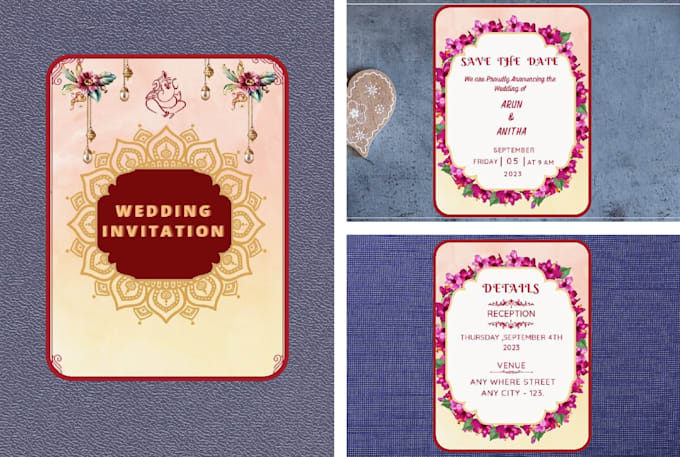 Professionally designed best traditional indian wedding invitation by ... Professionally designed best traditional indian wedding invitation by ...