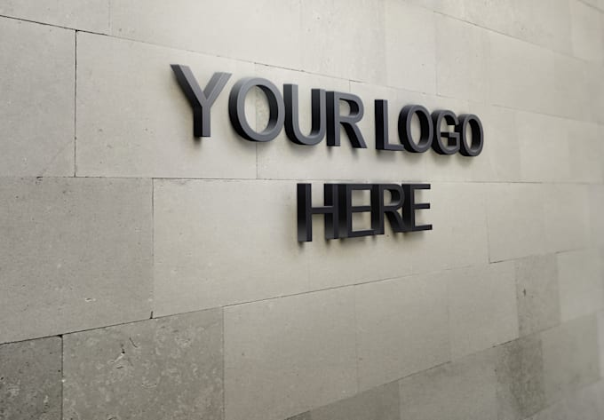Create 3d logo or text wall mockup by Cathco | Fiverr