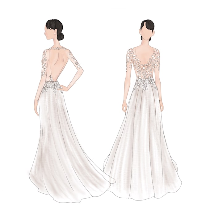 Create a digital sketch of the dress that is in your mind by Maitha_mzq ...