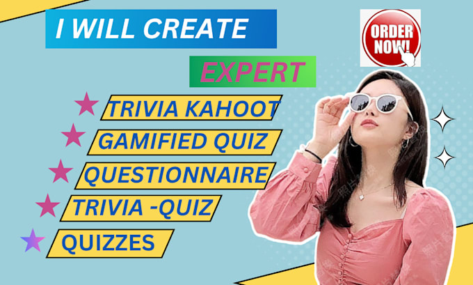 Create quiz questions, gamified quiz, trivia kahoot, trivia quiz, exam ...