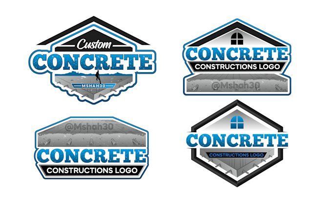 Design concrete, slab, construction and builder logo by Mshah30 | Fiverr