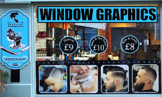 Design create modern shopfront or storefront window graphics ,signage ...