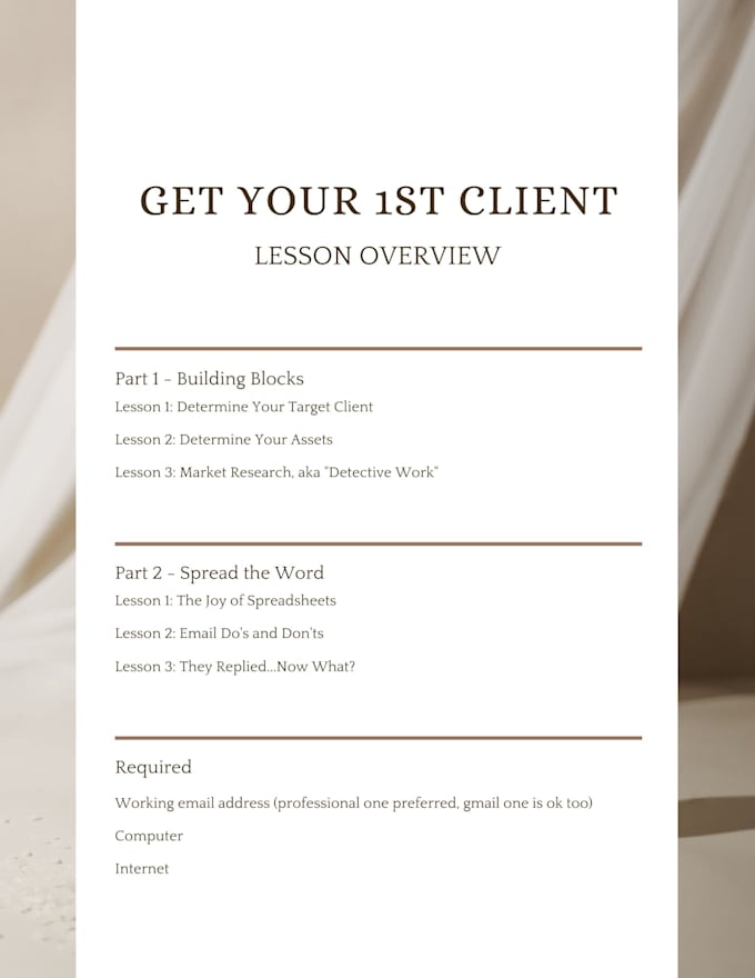 Help you land your first photography client by Tiffchen | Fiverr