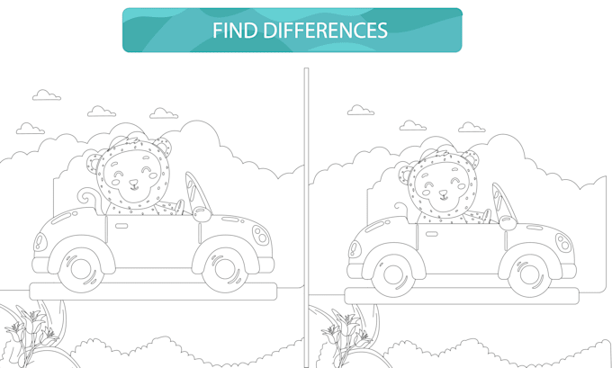 Do spot the difference coloring pages children for amazon by Underwork ...