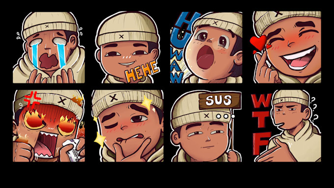 Do high quality twitch emotes by Da_gravy | Fiverr