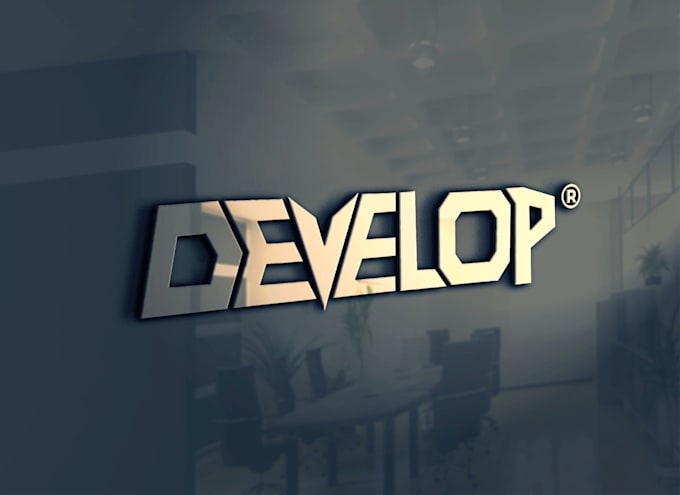 Design a cool text logo with mockup by Artsidesign | Fiverr