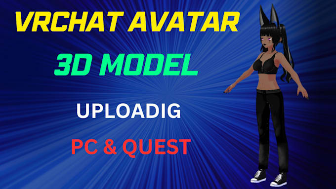 Create vrchat avatar 3d model furry avatar custom avatar anime style ...