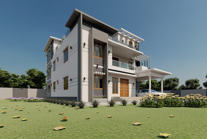 Make sketchup 3d model and render architecture project by Akibkhan10 | Fiverr