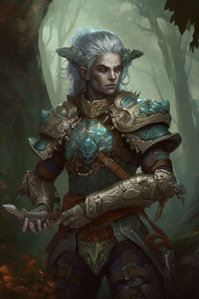 Draw your dnd character art and original character design by Harden_raw ...