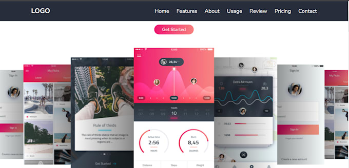 Design responsive app landing page by Chulani0805 | Fiverr