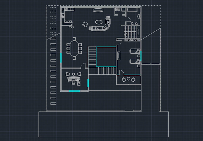 Draw plans and sections on autocad