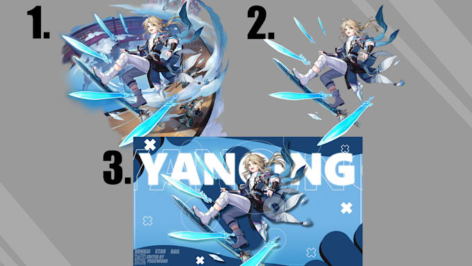 Make a banner, wallpaper, poster for a character, oc, or model by ...