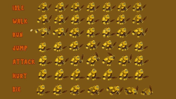 Draw Game Asset 2d Character Sprite Sheet For Game Art Animation By