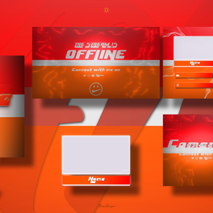 Design a pack of overlays for professional twitch by Bastis_design | Fiverr