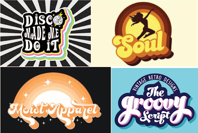 Design 3d 70s vintage retro typography for tshirt, logo by ...