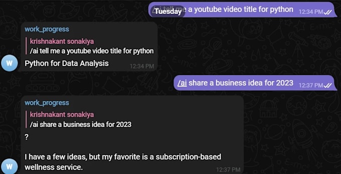 Connect openai with whatsapp, discord and telegram by Meghasonakiya | Fiverr